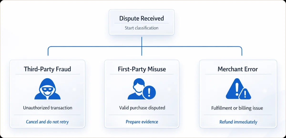 First Party vs Third Party Fraud: Classify and Win Disputes